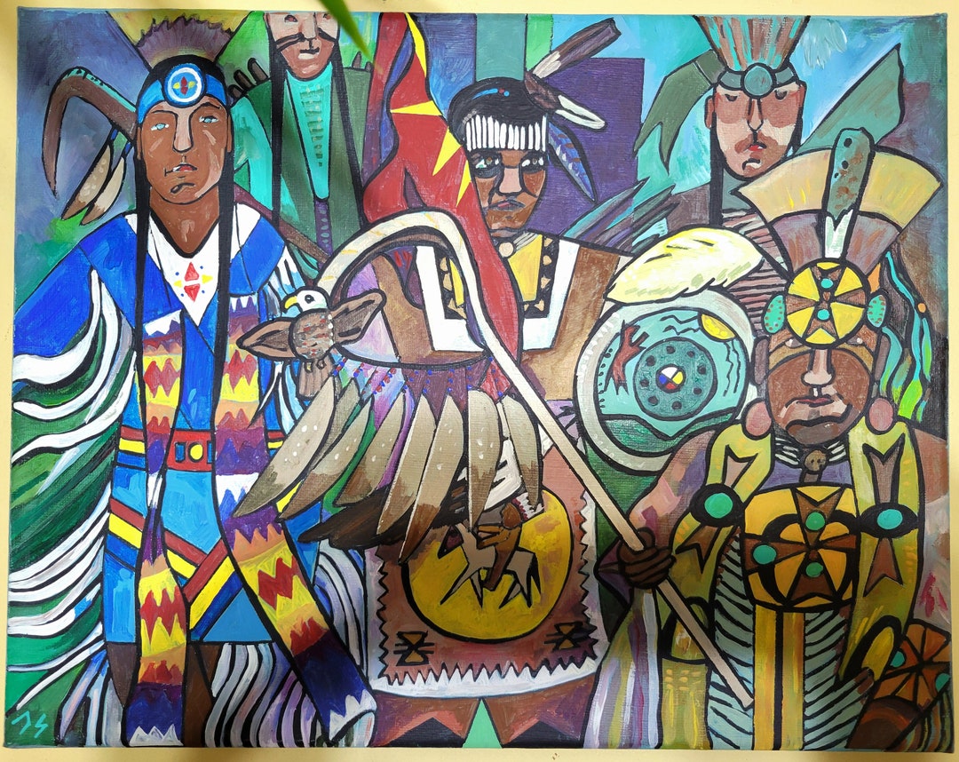 FIRST NATION Culture Acrylic Painting "rise Up" by Award Winning ...