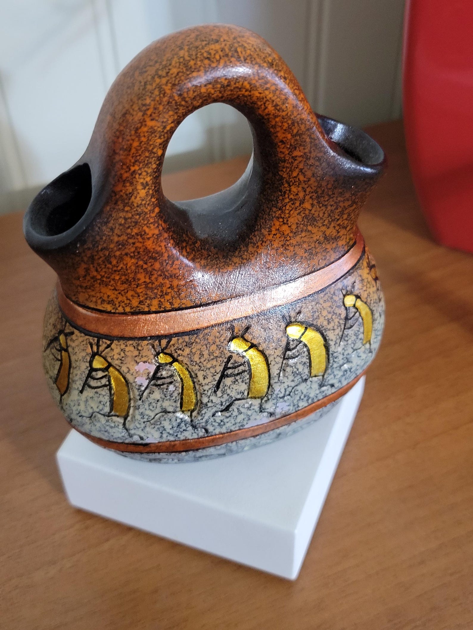 VTG Navajo Native American Wedding Vase Featuring Kokopilli Deity ...