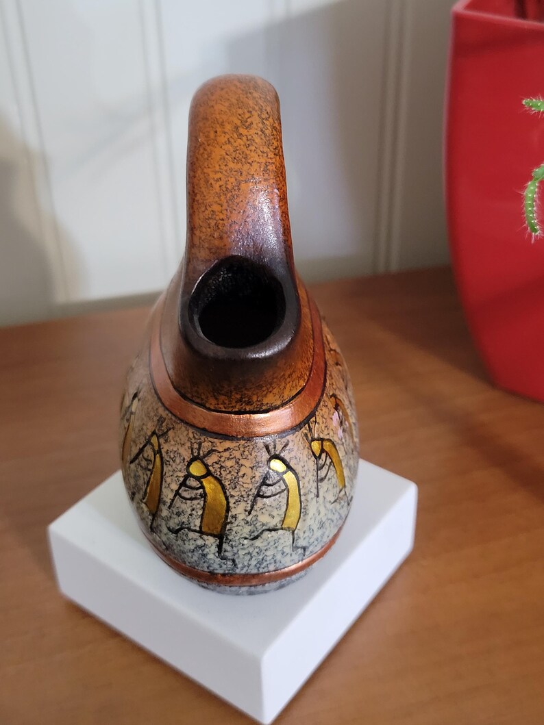 VTG Navajo Native American Wedding Vase Featuring Kokopilli Deity ...