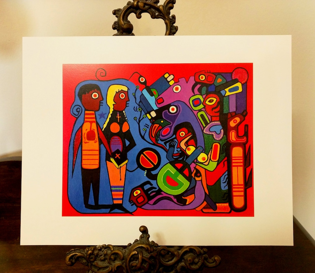 Native Art Print, "community Divide", Every Child Matters, Woodland ...