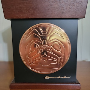 FIRST NATION Haida, Vintage Wooden Keepsake Box by Clarence D Wells ...