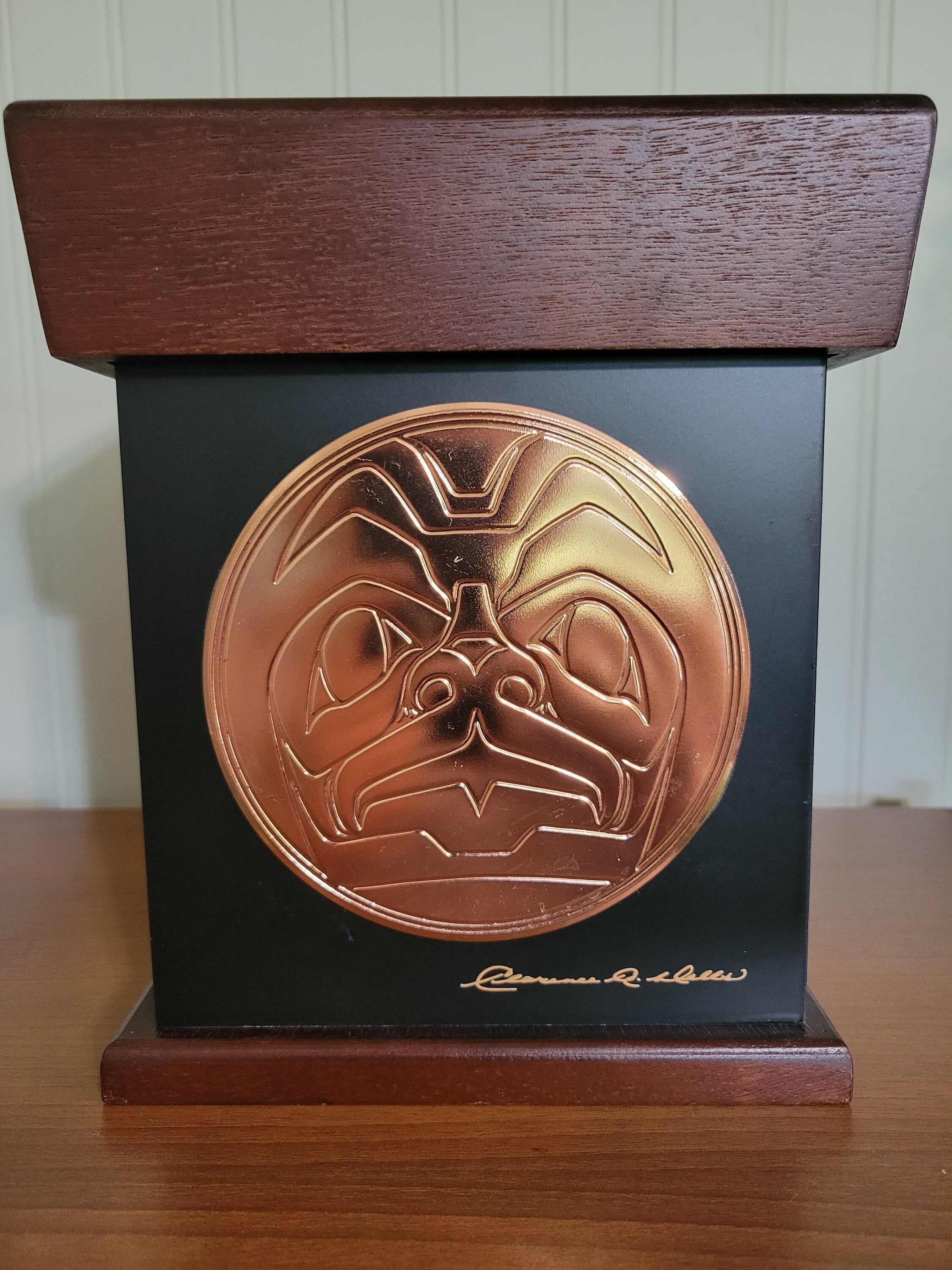 FIRST NATION Haida, Vintage Wooden Keepsake Box by Clarence D Wells ...