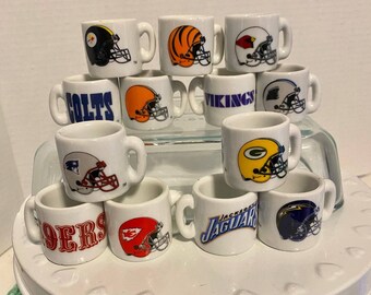 Nfl Mini Mugs - Etsy