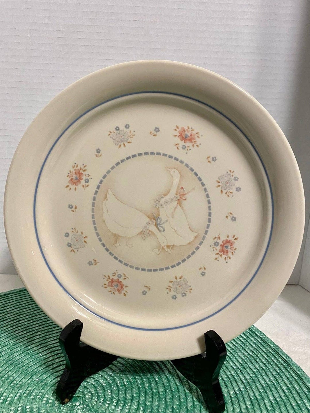 CORELLE COUNTRY PROMENADE Dinner Plates Geese Blue Sandstone - Etsy