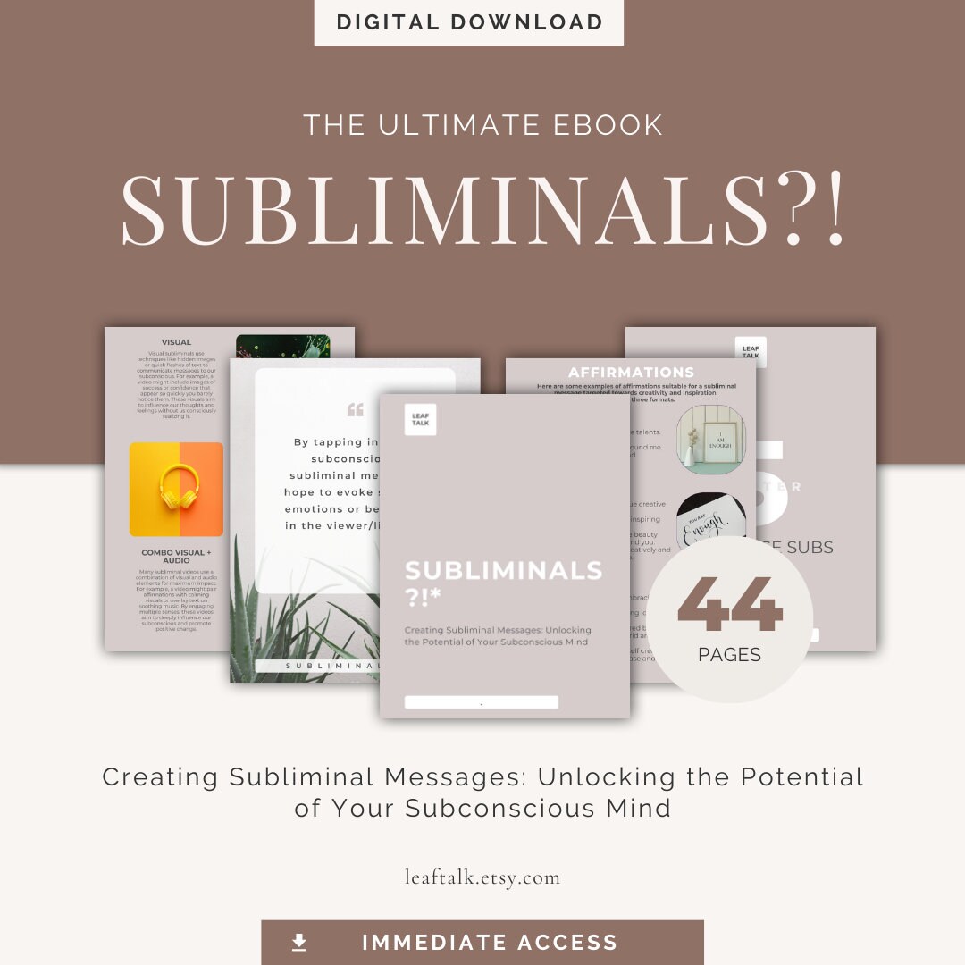 DIY Audio Subliminals Guide Bundled Deal: Step-by-step Interactive Infographic & E-book Create ...