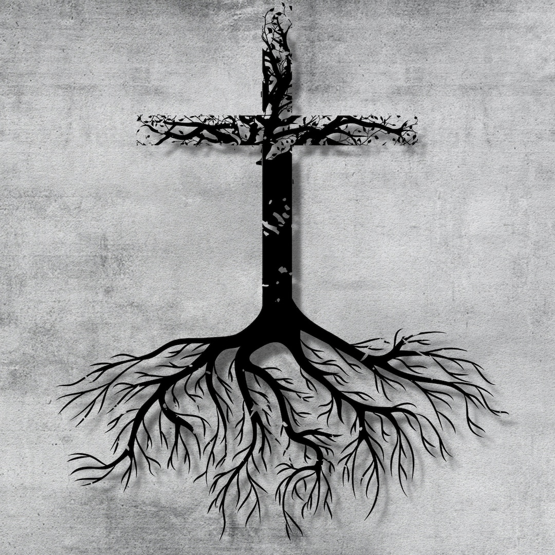 CROSS & Roots,christian Metal Wall Art,home Decor, Jesus Cross Wall Art ...