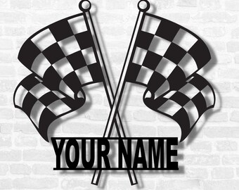 Metal Race Flag Sign - Etsy