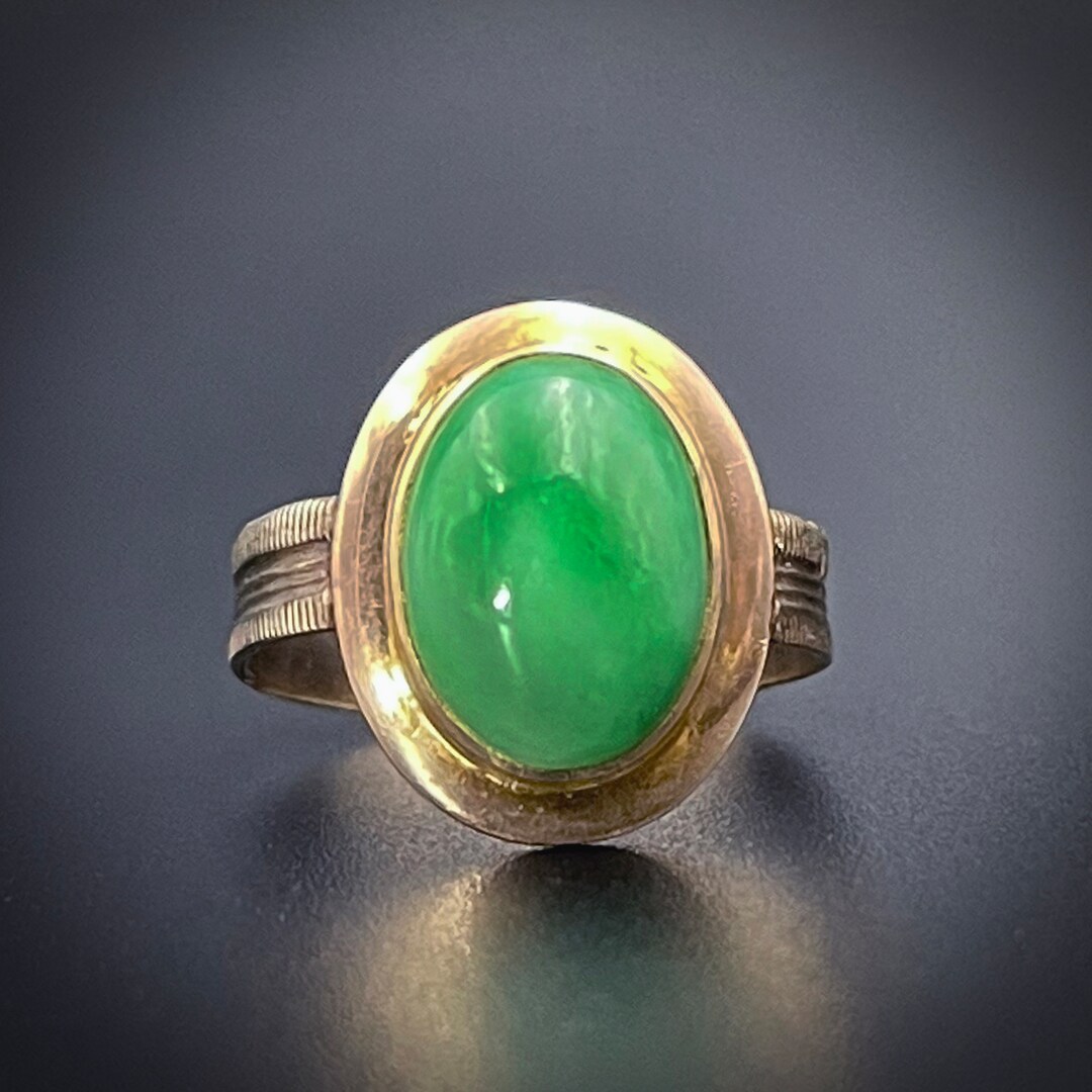 14K & Jade Conversion Ring - Etsy