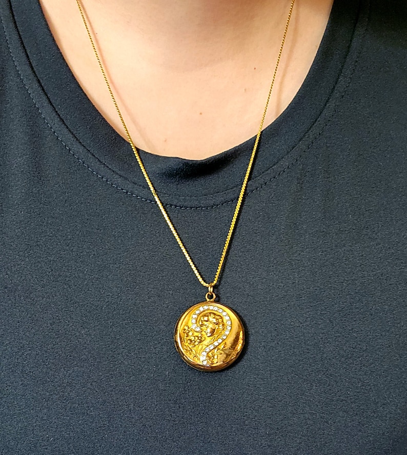 Antique Art Nouveau Gold Filled Question Mark Locket Pendant - Etsy