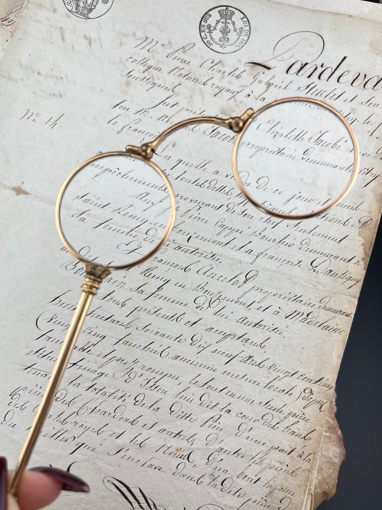 Antique Gold Filled Lorgnette Spectacles - Etsy