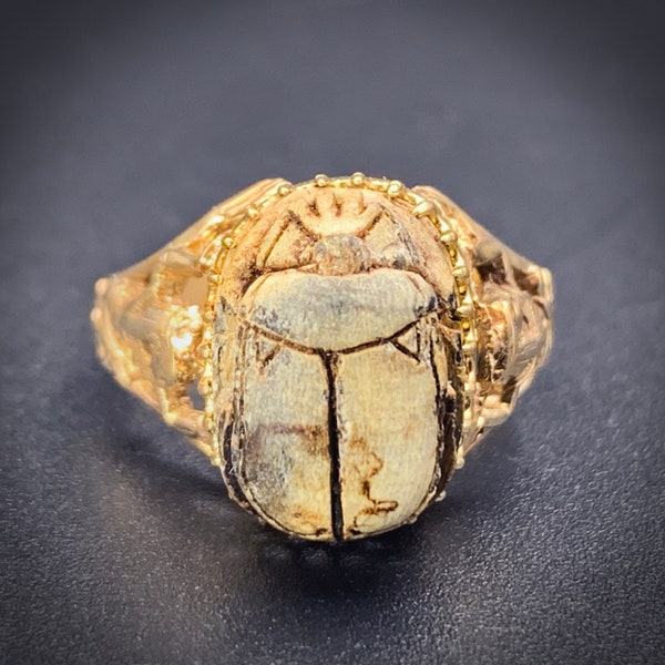 Gold Scarab Ring - Etsy