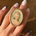 Vintage 14K Hand Painted Portrait Brooch/pendant - Etsy