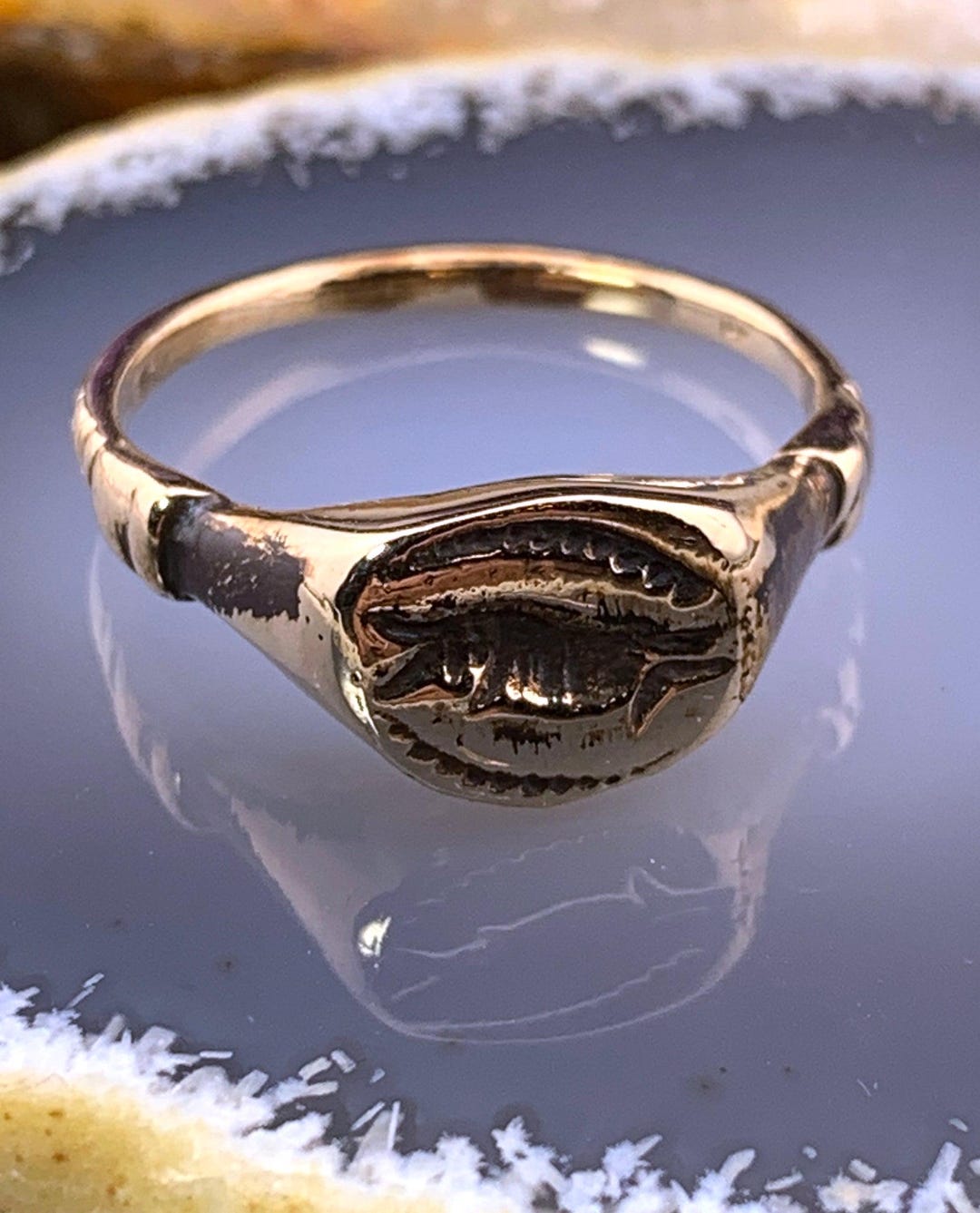 Koven Kreation 14K Ancient Roman Replica Signet Ring - Etsy