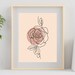 Rose Line Art, Printable Rose Art, Rose Line Drawing, Printable Home ...