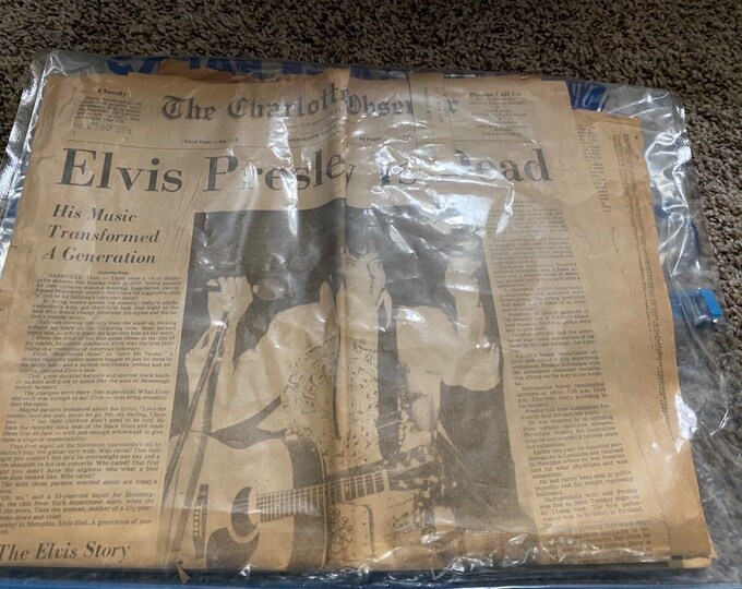 Newspaper Death of Elvis Presley Announcement Aug 17 1977 45th ...