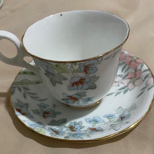 Vintage Embassy Ware Tea Cup and Saucer Hand-detailed Cherry Blossoms ...