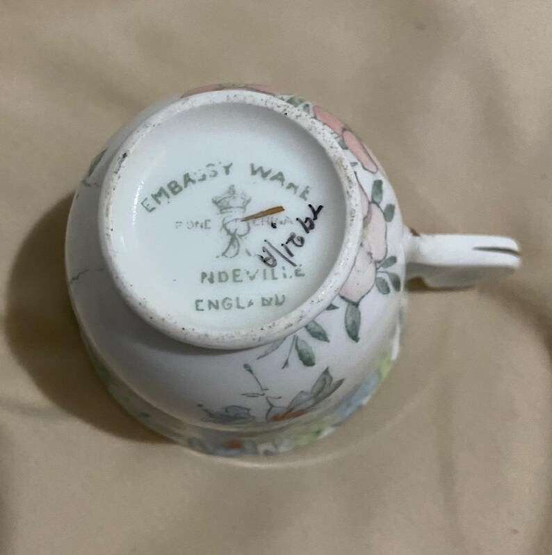 Vintage Embassy Ware Tea Cup and Saucer Hand-detailed Cherry Blossoms ...