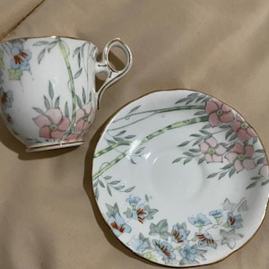 Vintage Embassy Ware Tea Cup and Saucer Hand-detailed Cherry Blossoms ...