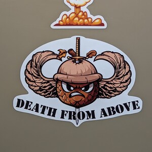 Death From Acorn Badge Sticker | Death From Above Sticker | Airborne ...