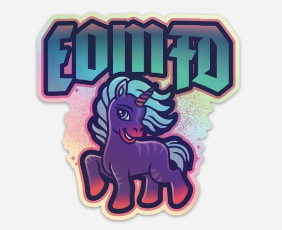 Holographic EOMFD Unicorn Sticker Bomb Tech Life - Etsy