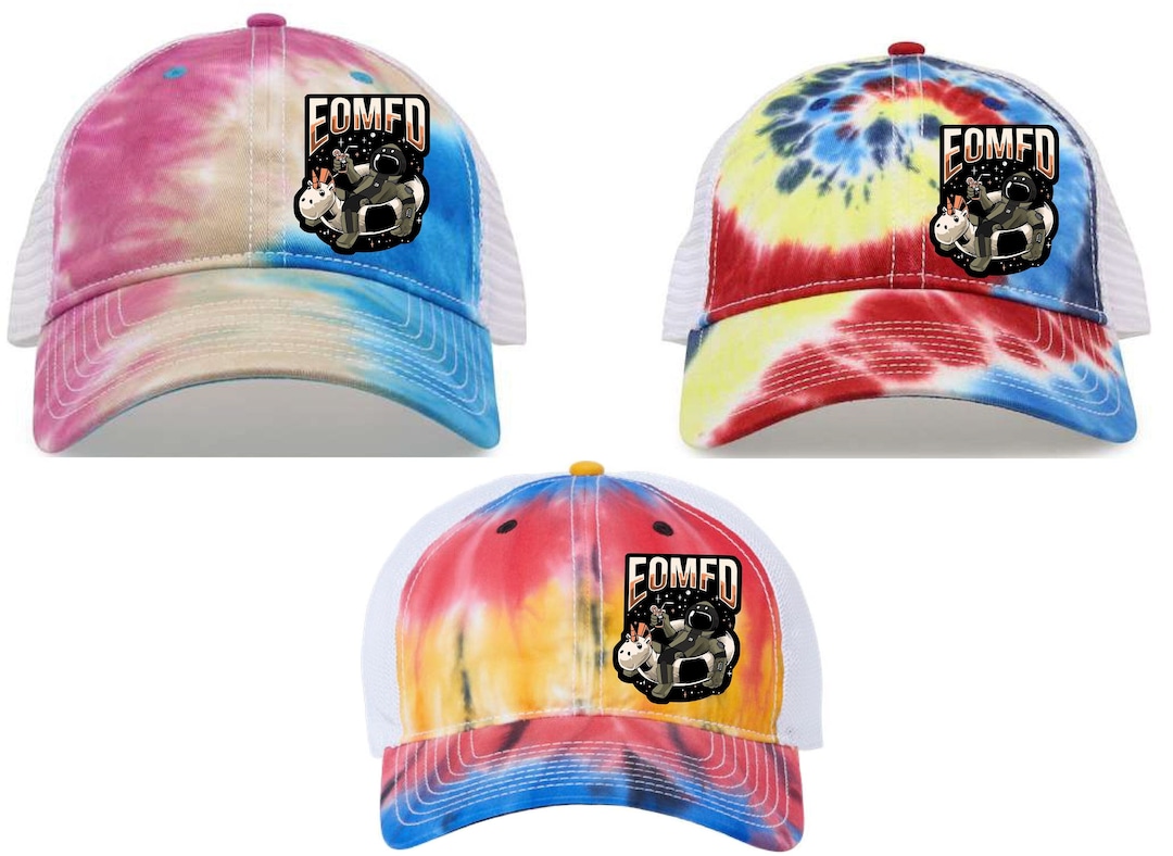EOMFD Unicorn Float Rainbow Tie-dye Trucker Hat Lots of - Etsy