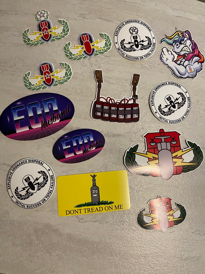 EOD Husband Sticker 80s Retro Theme Sticker Bomb Tech Life - Etsy