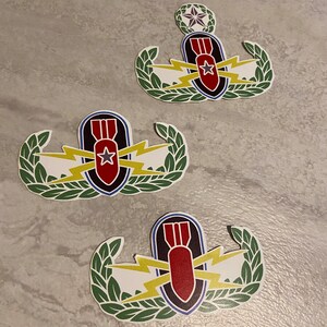Traditional Color EOD Badge Stickers | Master Badge | Senior Badge ...