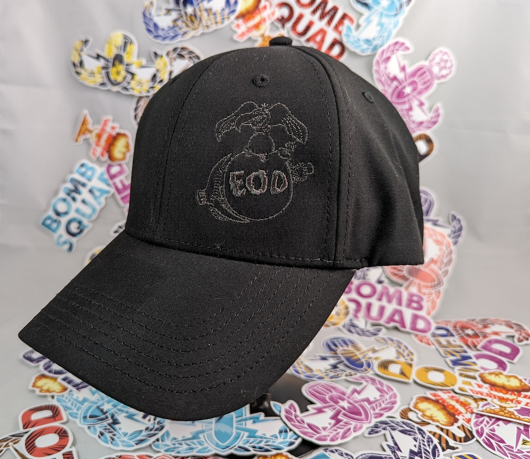 Marine EOD Buzzard Embroidered Hat Flex Fit Hat Dad Hat Athletic ...