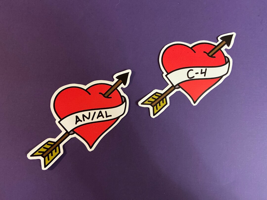 Tattoo Heart Stickers | Bomb Tech Life | Multiple Options to Show Your ...