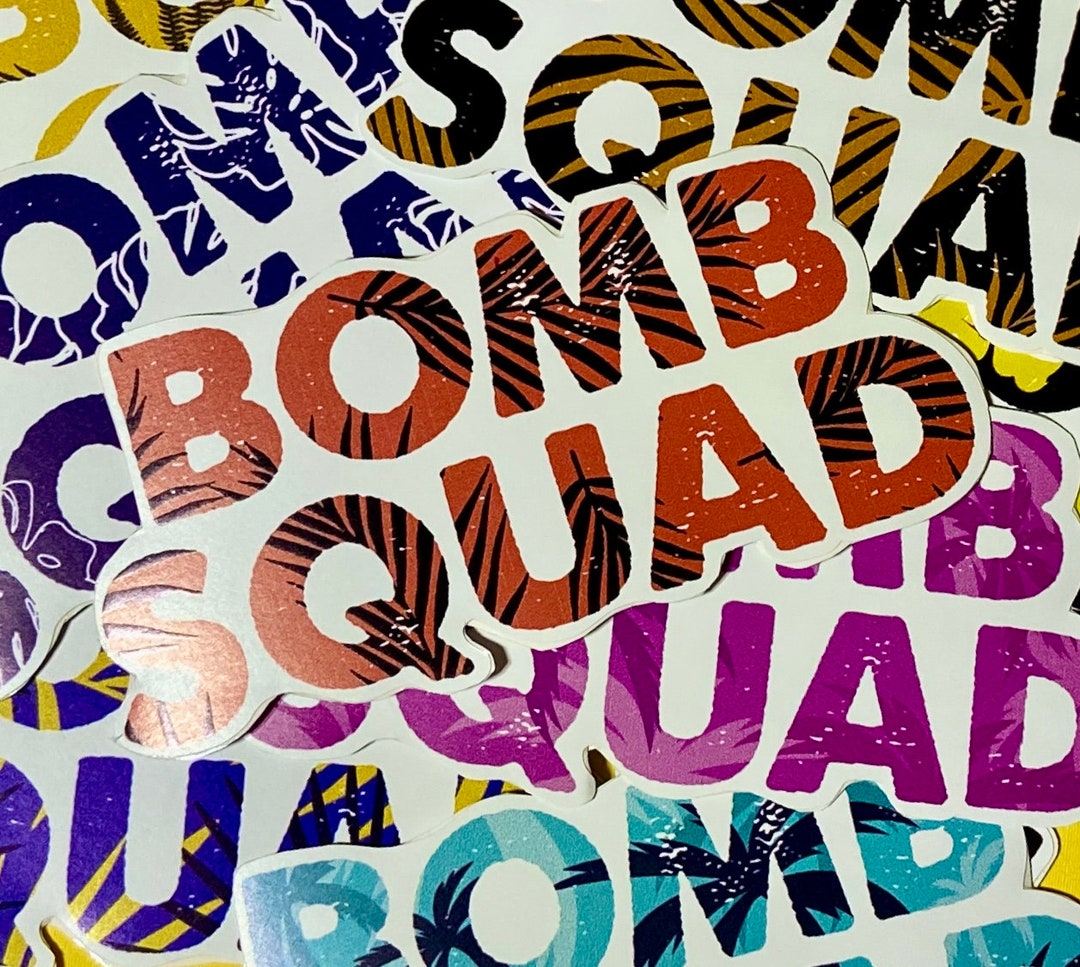 Hawaiian Floral Printed Bomb Squad Stickers | Lots of Color Choices! - Etsy