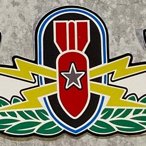 Traditional Color EOD Badge Stickers | Master Badge | Senior Badge ...