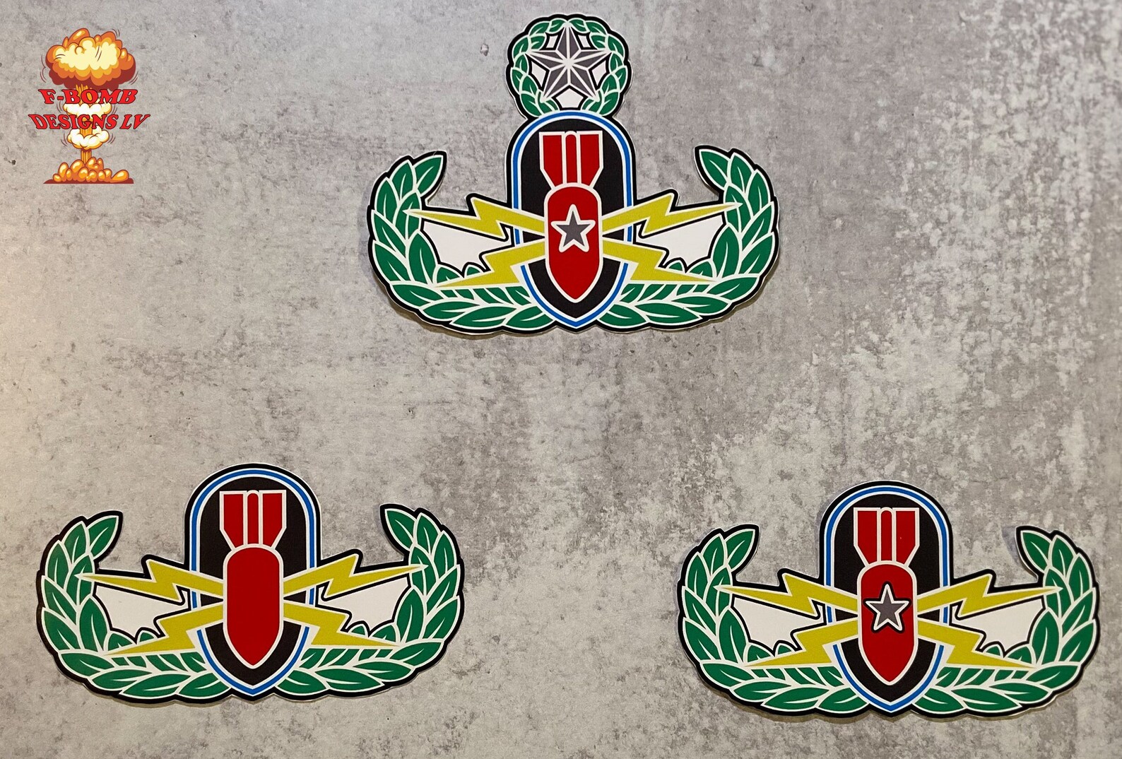 Traditional Color EOD Badge Stickers Master Badge Senior - Etsy