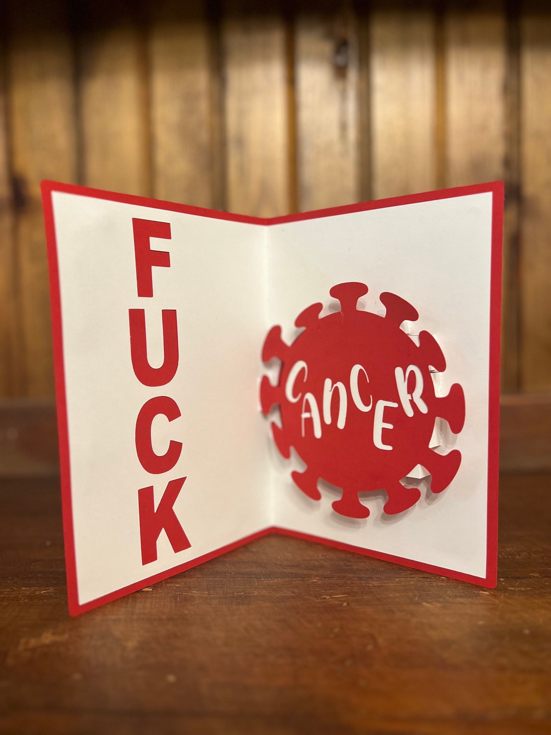 Fuck Cancer Pop-up Card SVG and JPG Digital Files - Etsy Australia