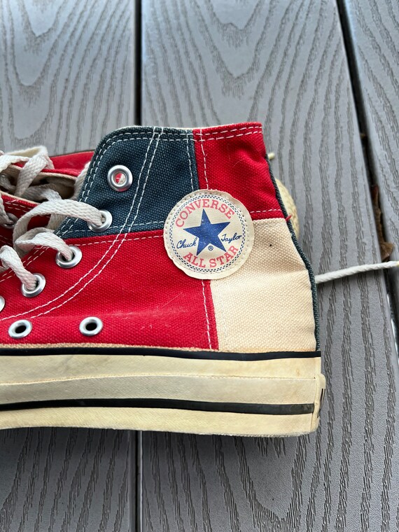 Rare Vintage pair of tri-color Converse High tops siz… - Gem