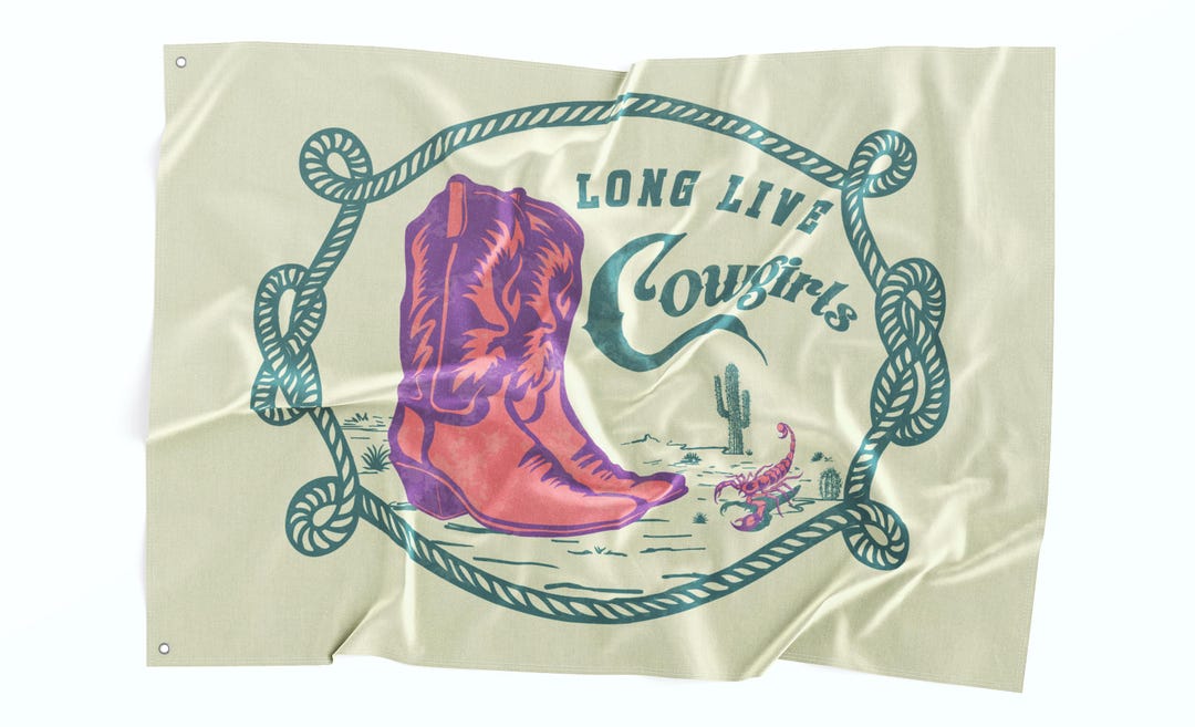 Long Live Cowgirls Flag for UTV Accessories, Atv Riders, Polaris Rzr ...