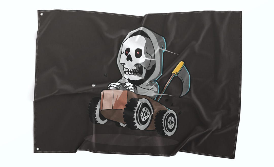 Racing Reaper Boys Flag for UTV Accessories, Atv Riders, Polaris Rzr ...