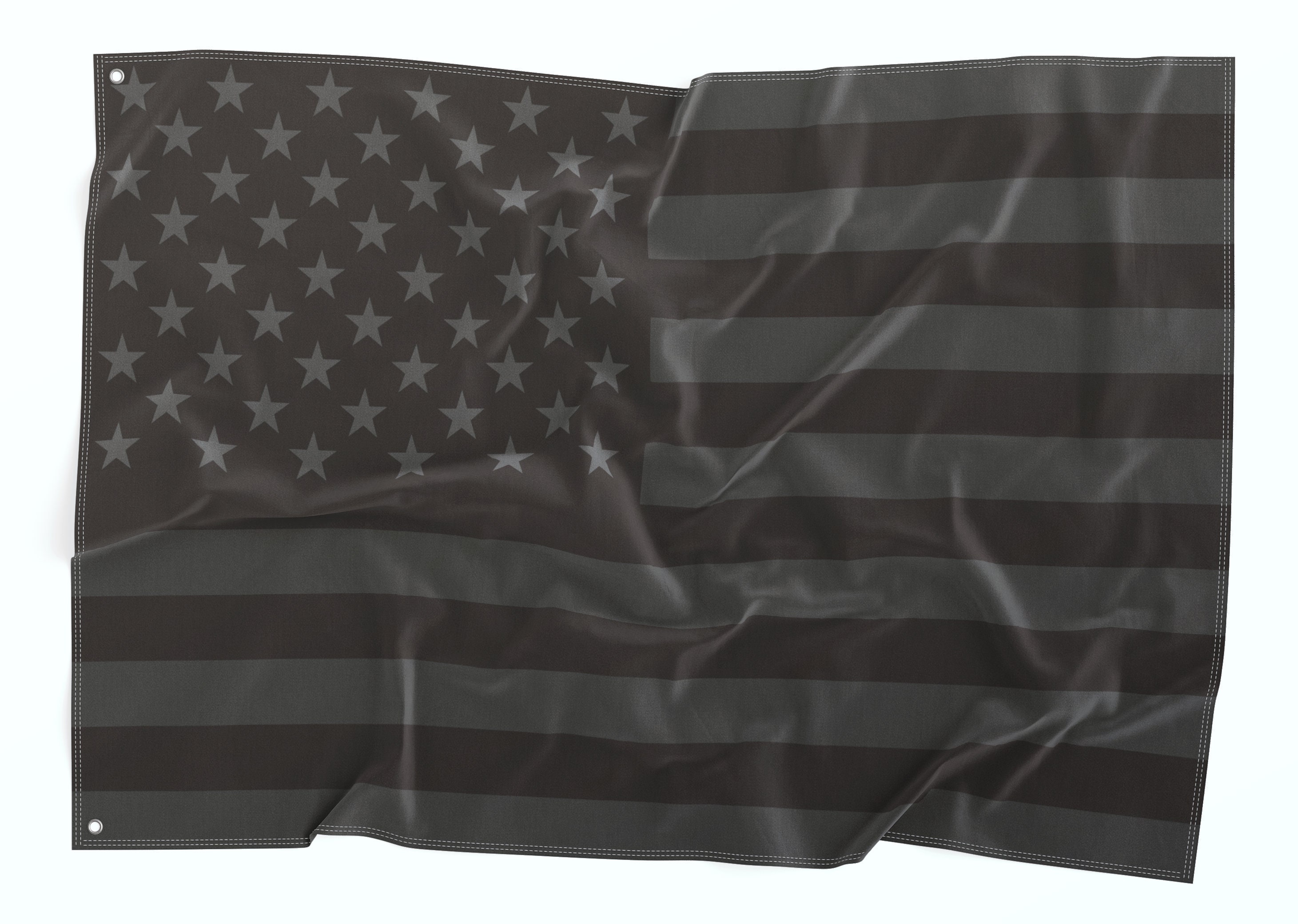 Black & Gray American Flag for UTV Accessories, Atv Riders, Polaris Rzr ...