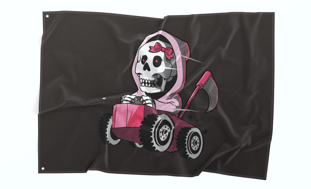 Racing Reaper Girls Flag for UTV Accessories, Atv Riders, Polaris Rzr ...