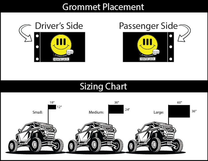 Black & Gray American Flag for UTV Accessories, Atv Riders, Polaris Rzr ...