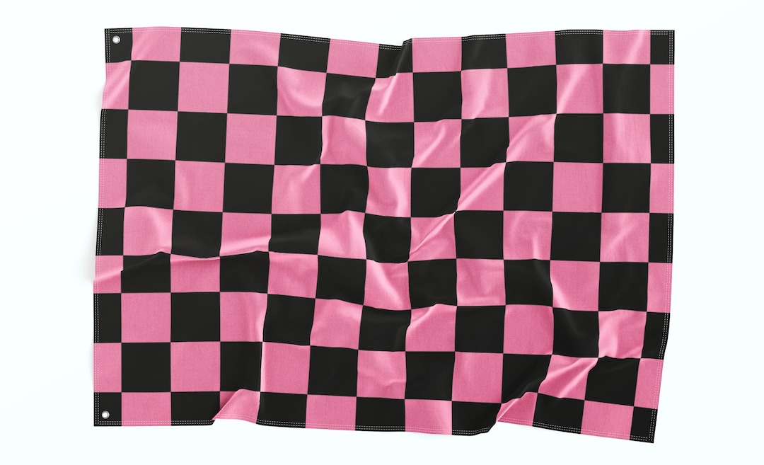 Pink Checkered Flag for UTV Accessories, Atv Riders, Polaris Rzr, SXS ...