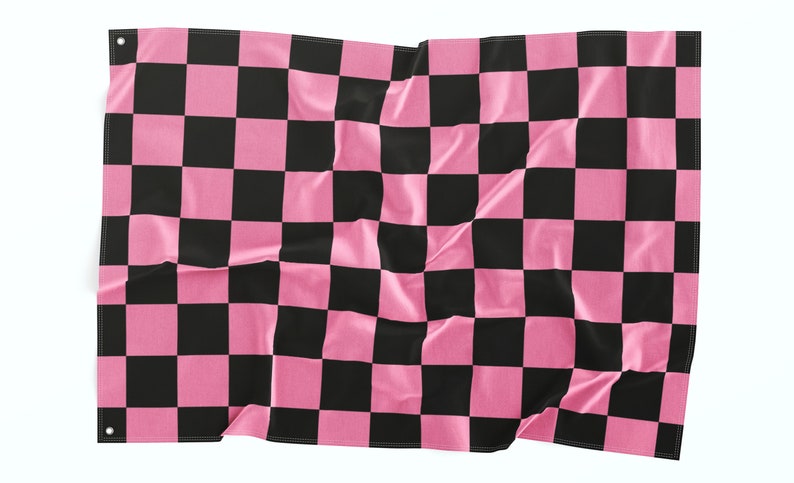 Pink Checkered Flag for UTV Accessories, Atv Riders, Polaris Rzr, SXS ...