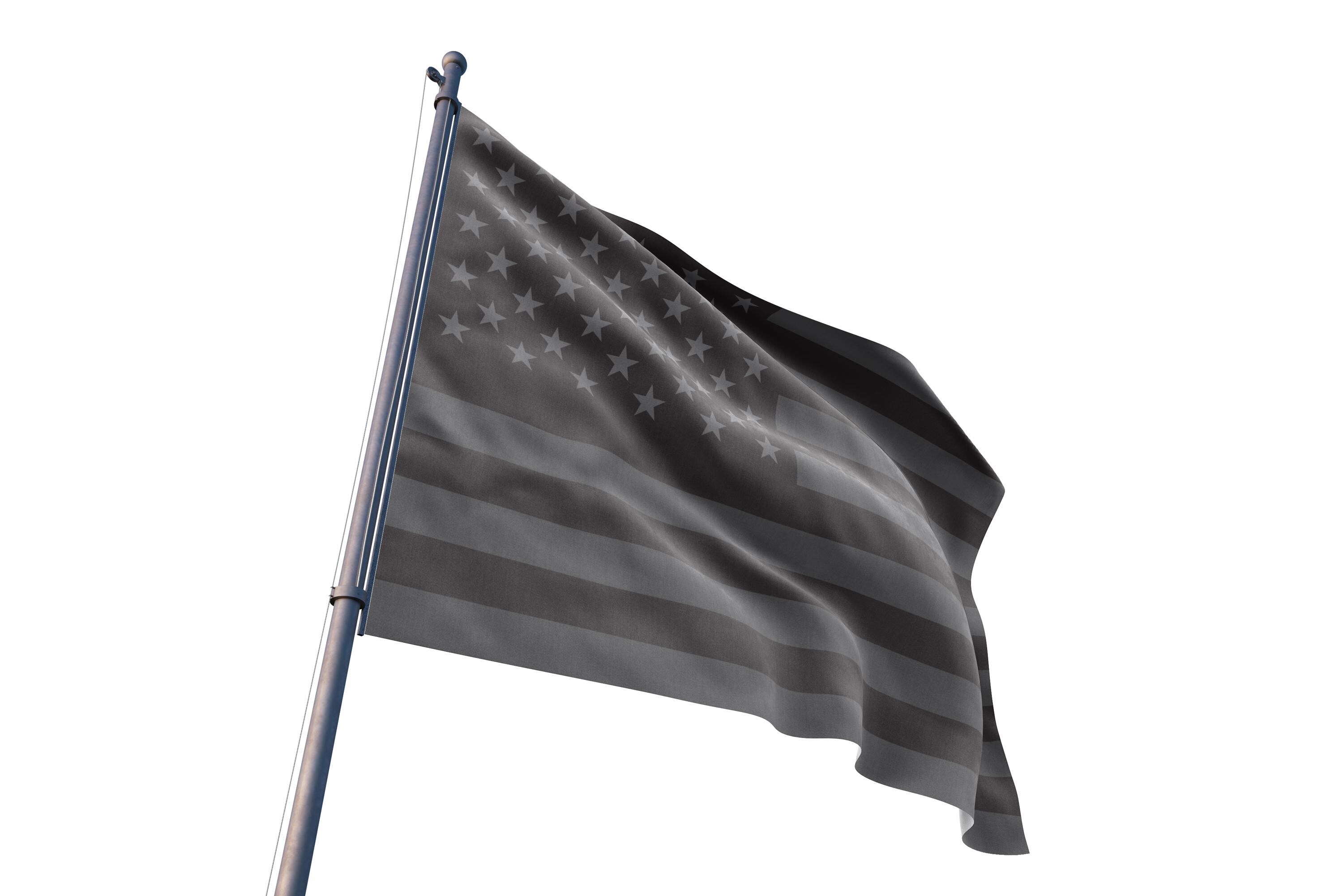 Black & Gray American Flag for UTV Accessories, Atv Riders, Polaris Rzr ...