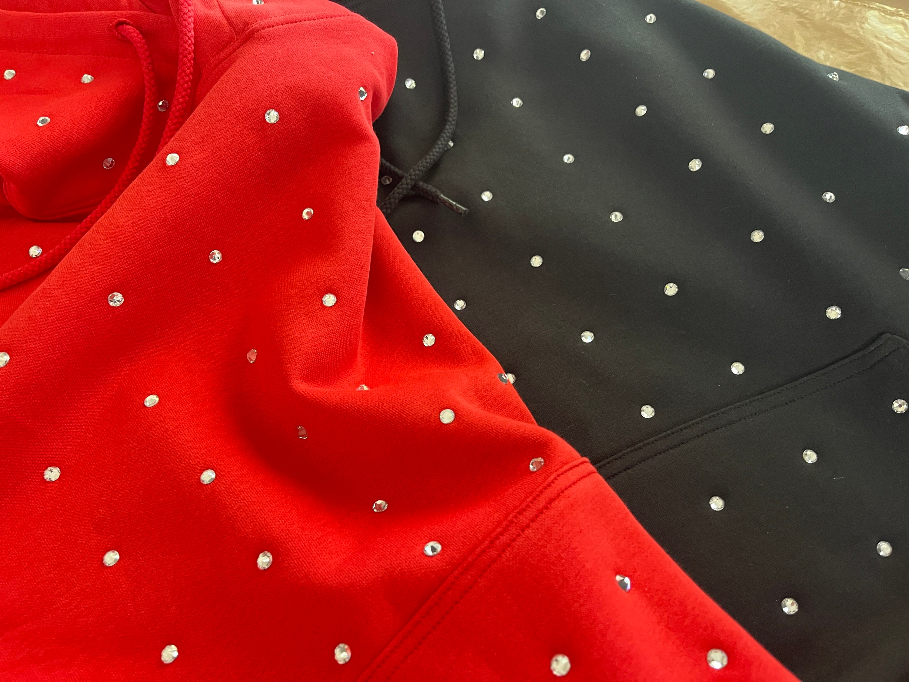 Crystal Hoodie Full Covered With Rhinestones, Luxury Bling Sweatshirt ...