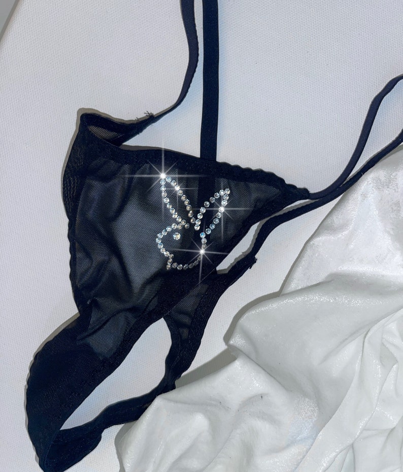 See Through Panties With Crystals Extreme Micro Bikini - Etsy