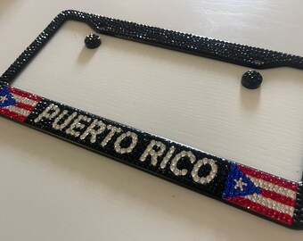 Bright Turquoise Blue Glittered License Plate Frame Custom License ...