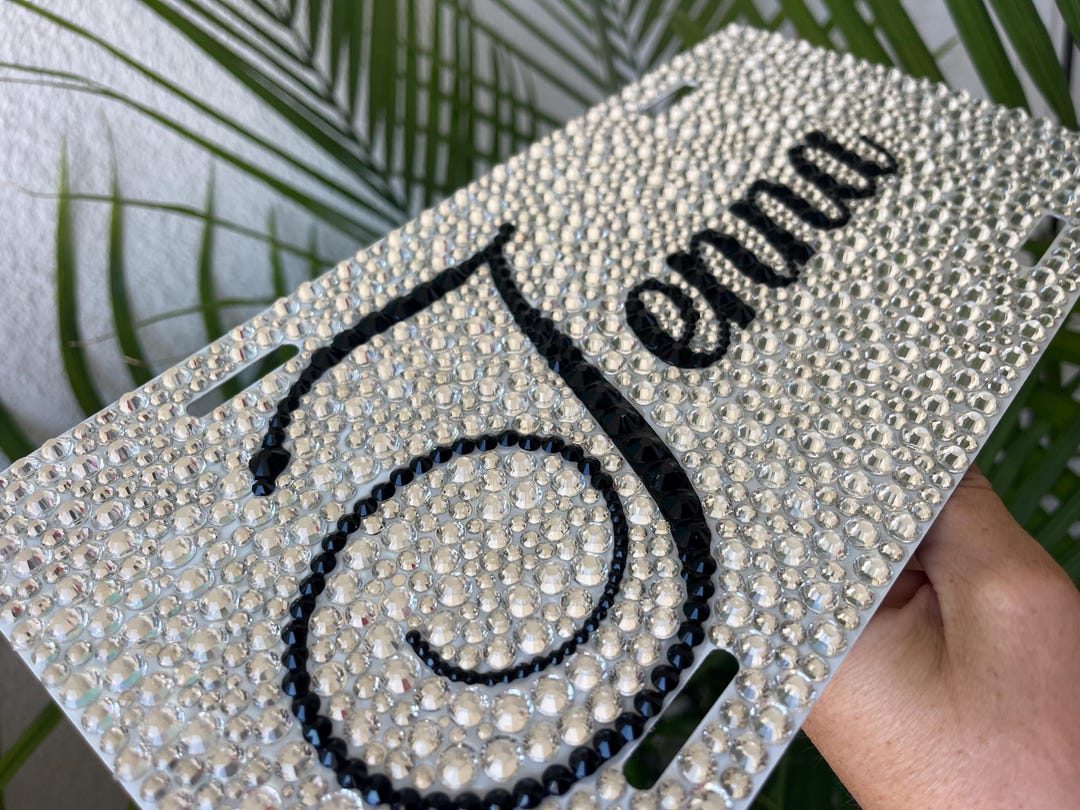 Bling License Plate With Crystals, Personalized Car Tag - Etsy
