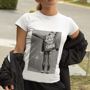 God Save the Queen Kate Moss Glam T-shirt, National Anthem Sparkling ...