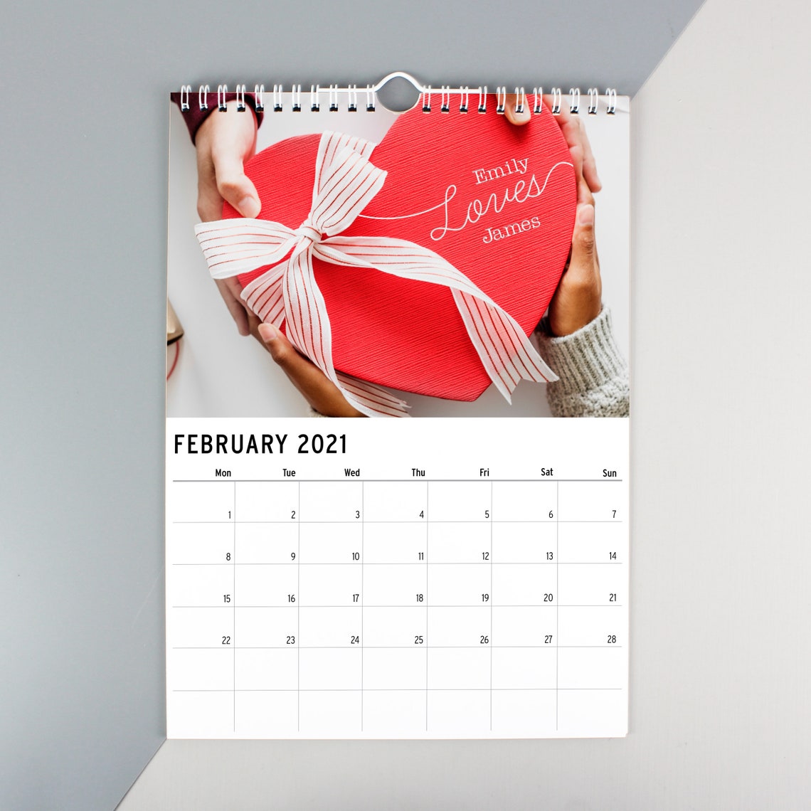 Personalised A4 Couples Calendar - Etsy UK