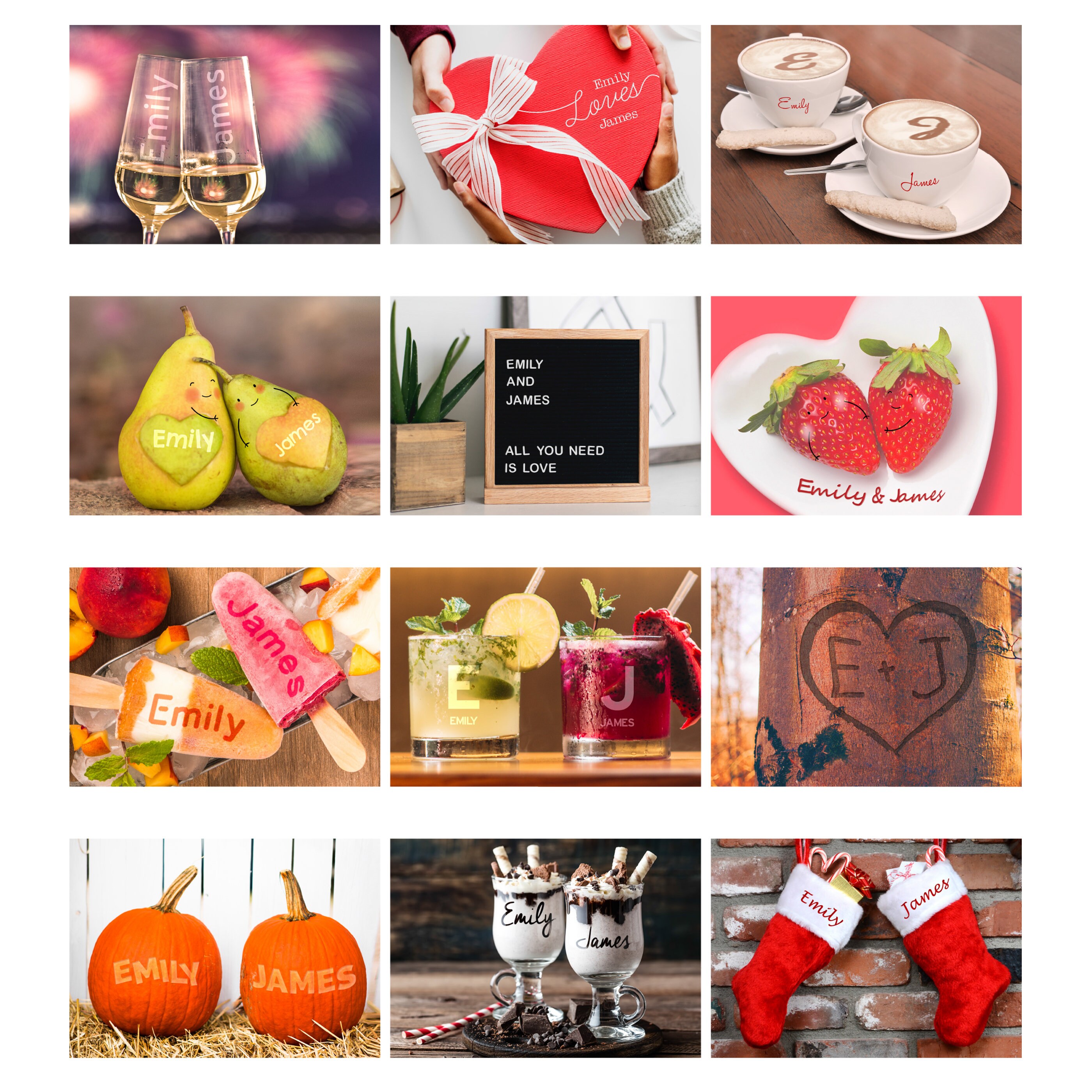 Personalised A4 Couples Calendar - Etsy UK