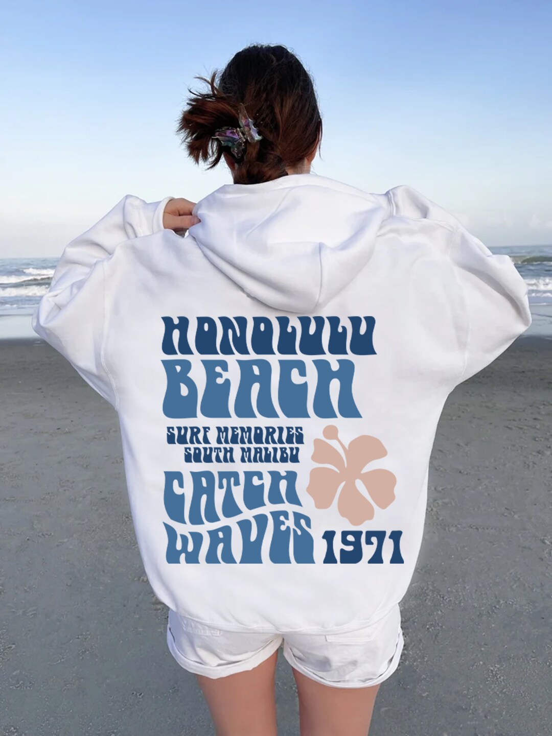 Honolulu Beach Hoodie Aesthetic Hoodie Trendy Hoodie Aesthetic